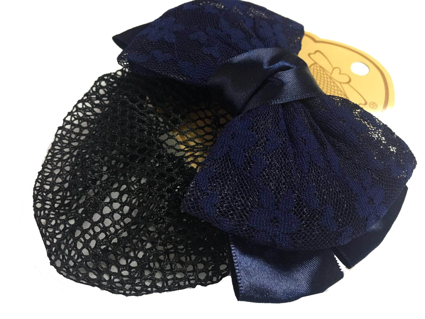 Ribbon Hair Net with Clip - Blue Ribbon Hair Net with Clip - Blue